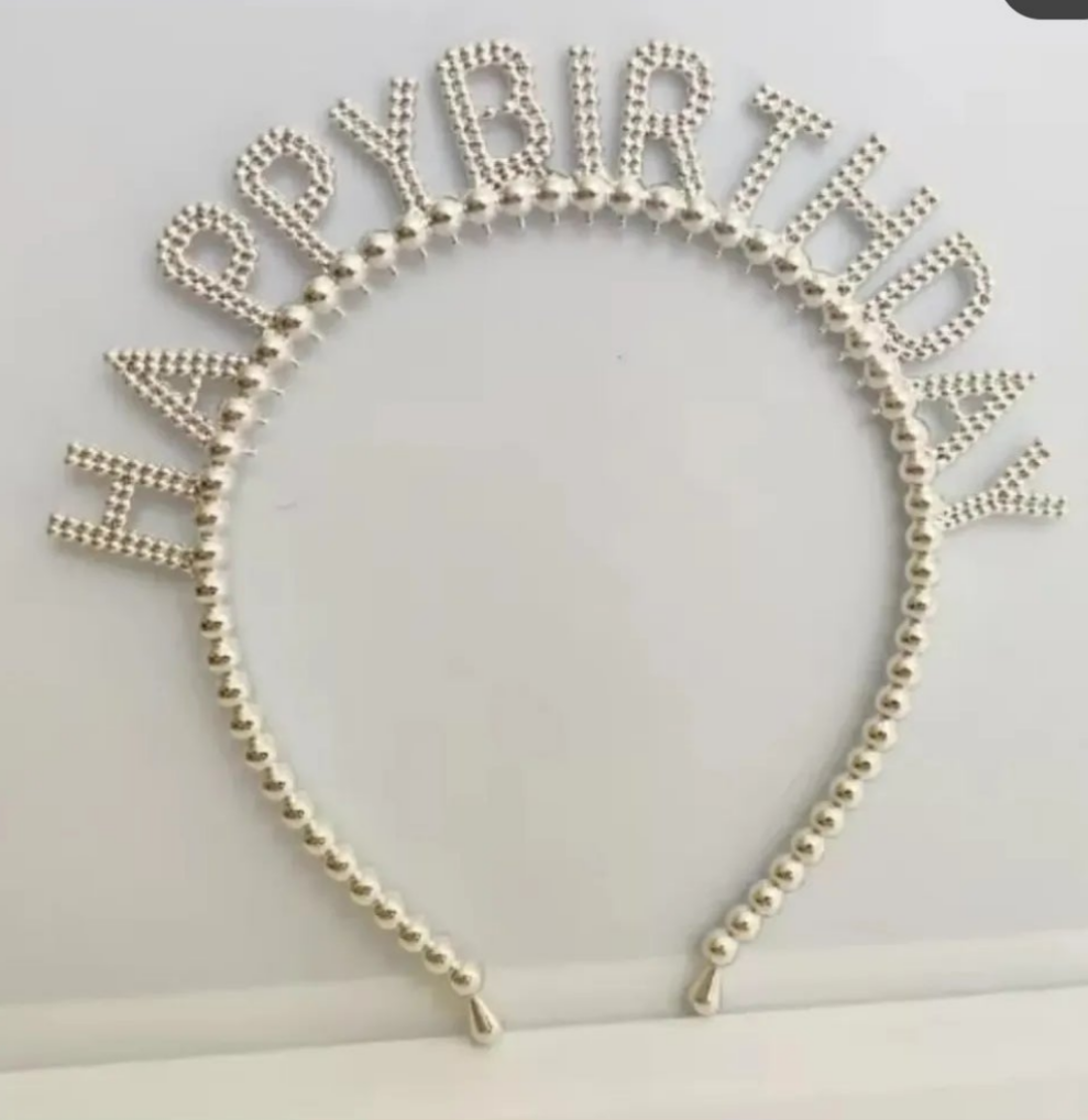 Happy Birthday Tiara Headband Silver Crown – Bakeworld Retails Pvt Ltd