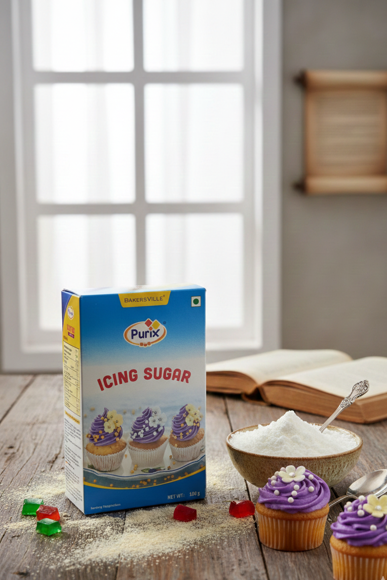 Bakersville Purix Icing Sugar 100gm – Bakeworld Retails Pvt Ltd