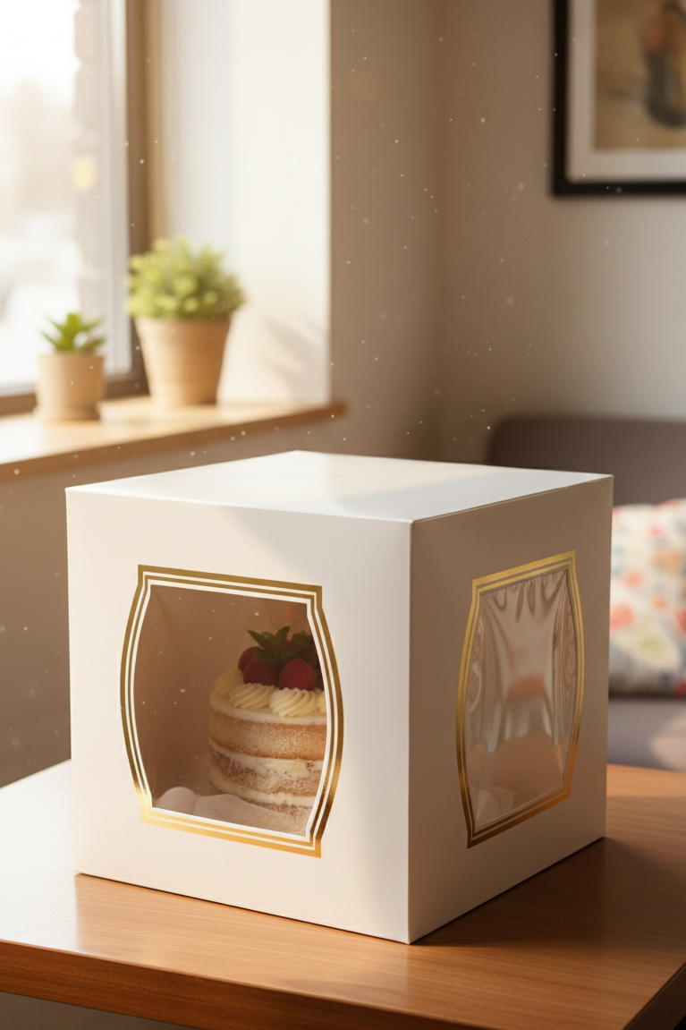 2 side window tall cake box 12x12x12 pack of 10 – Bakeworld Retails Pvt Ltd