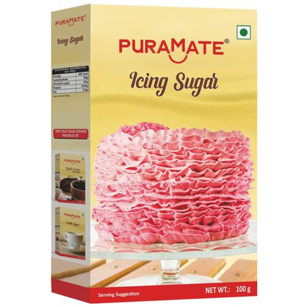 Puramate icing sugar 100gm – Bakeworld Retails Pvt Ltd