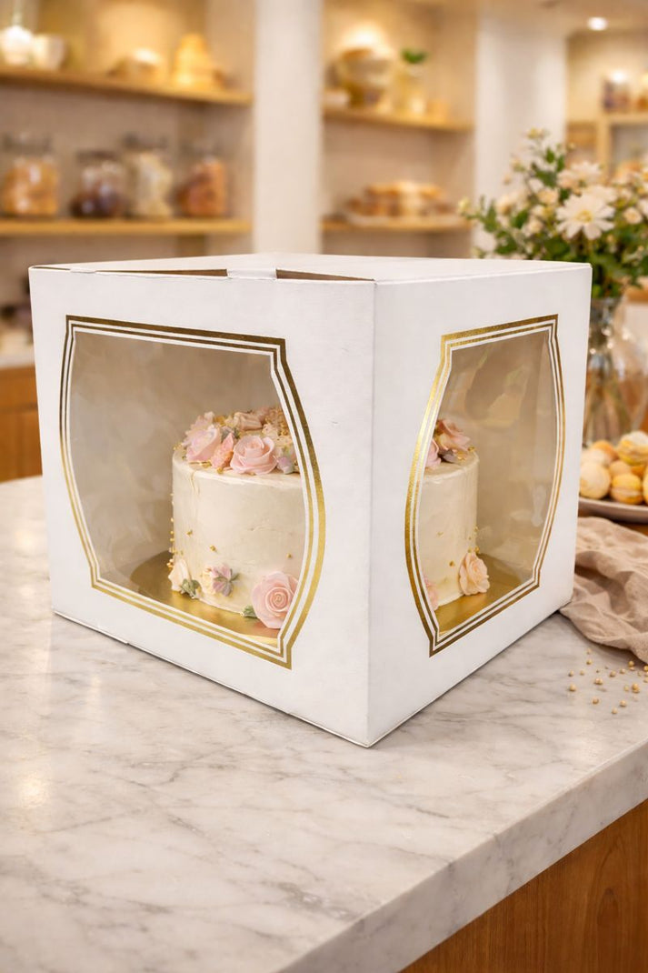 2 side window tall cake box 14x14x17 pack of 10 – Bakeworld Retails Pvt Ltd
