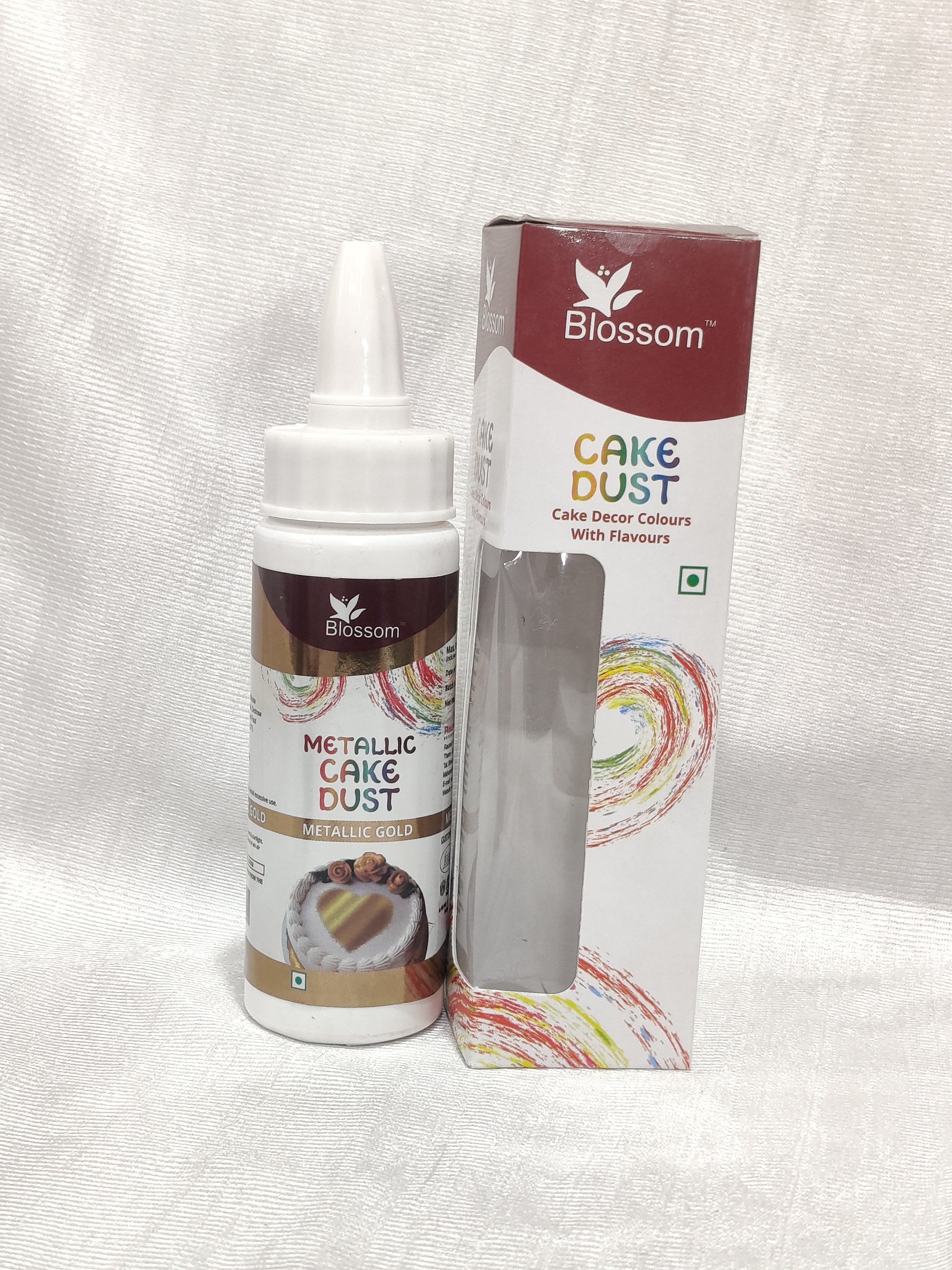 Blossom Metallic Gold Puff Colour25gm – Bakeworld Retails Pvt Ltd