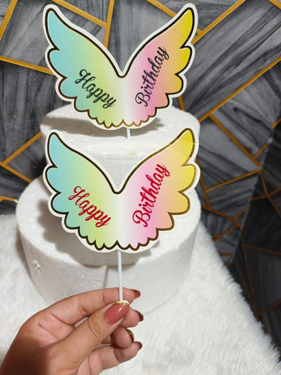Wing happy Birthday Topper – Bakeworld Retails Pvt Ltd