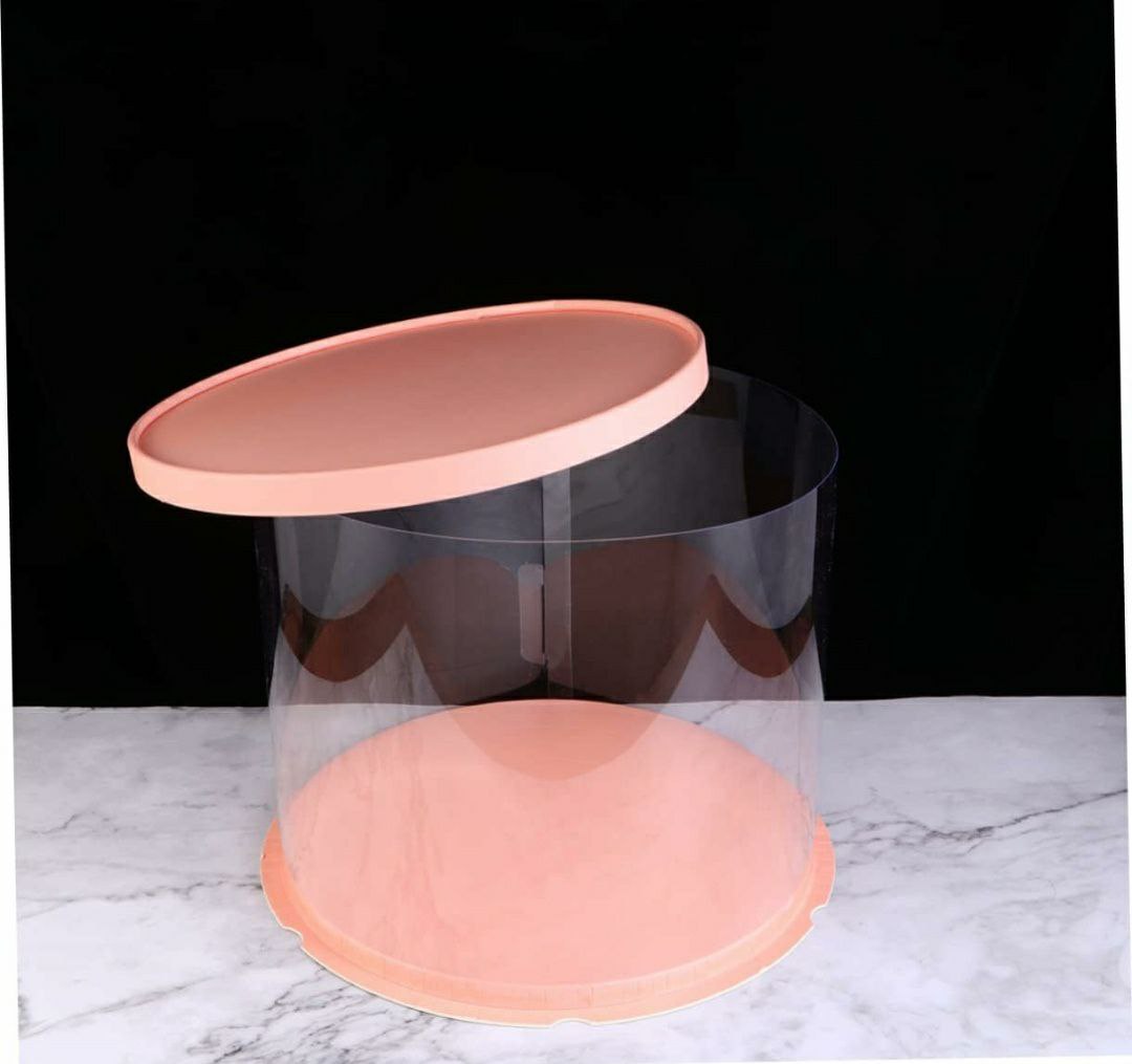 Pink Round Cake Box 10x10x8 – Bakeworld Retails Pvt Ltd