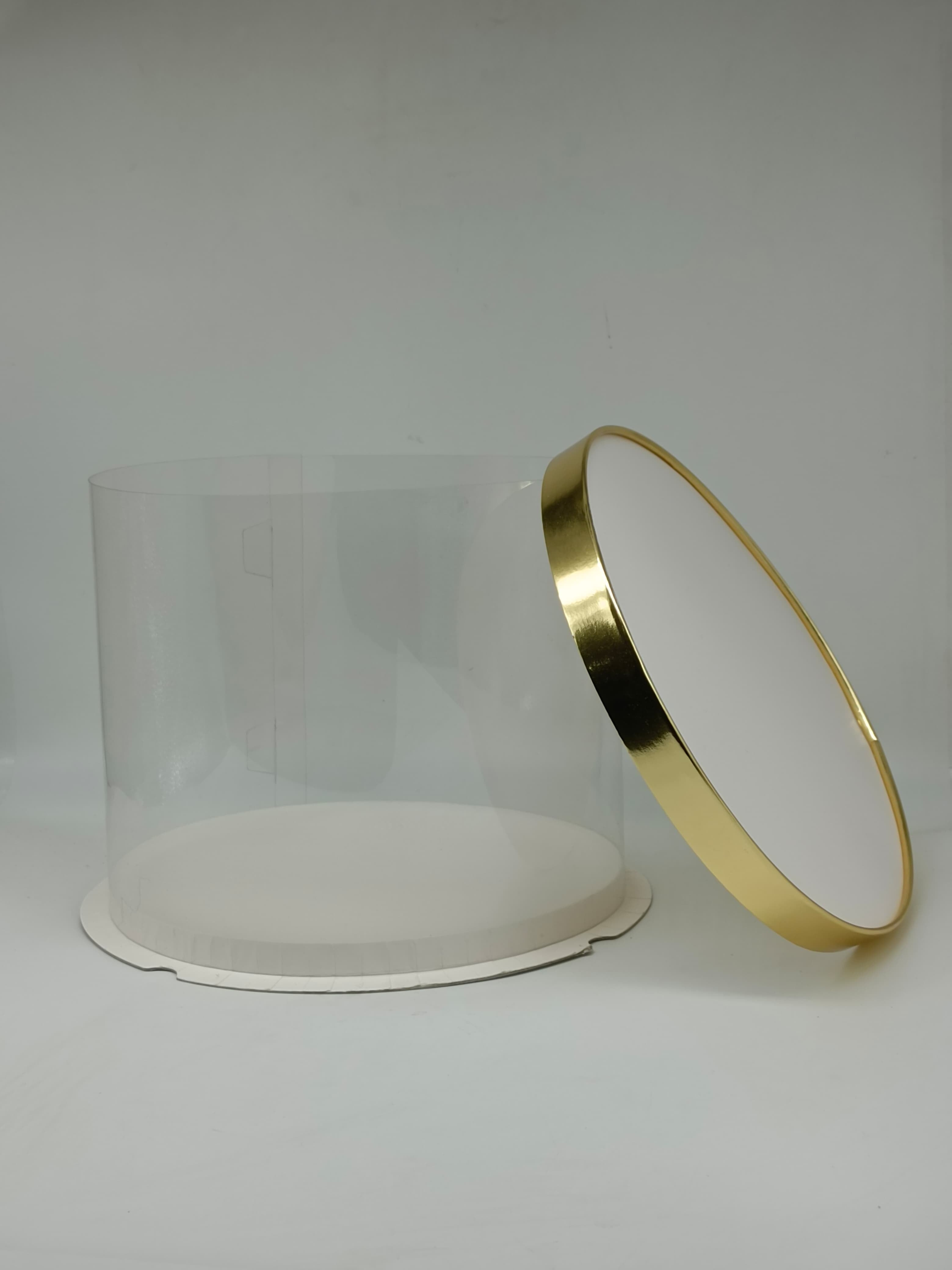 Golden White Round Cake Box Size 8x8x7 – Bakeworld Retails Pvt Ltd