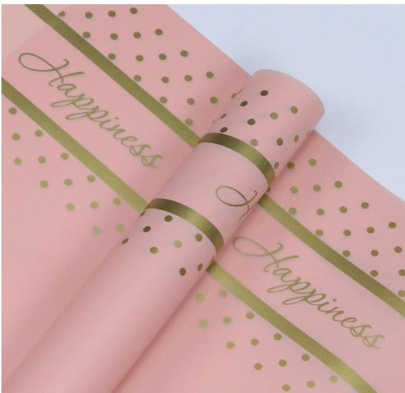 Flower Wrapping Paper Pitch Golden pack of 5 Size -22x21.5 inch ...