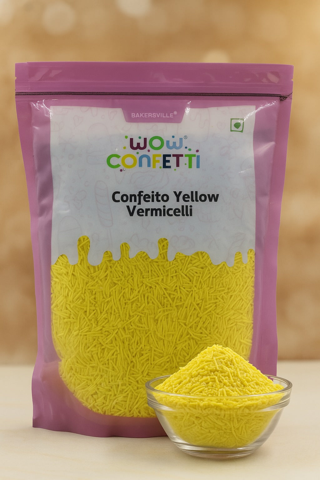 Wow Confetti Yellow Vermicelli – Bakeworld Retails Pvt Ltd