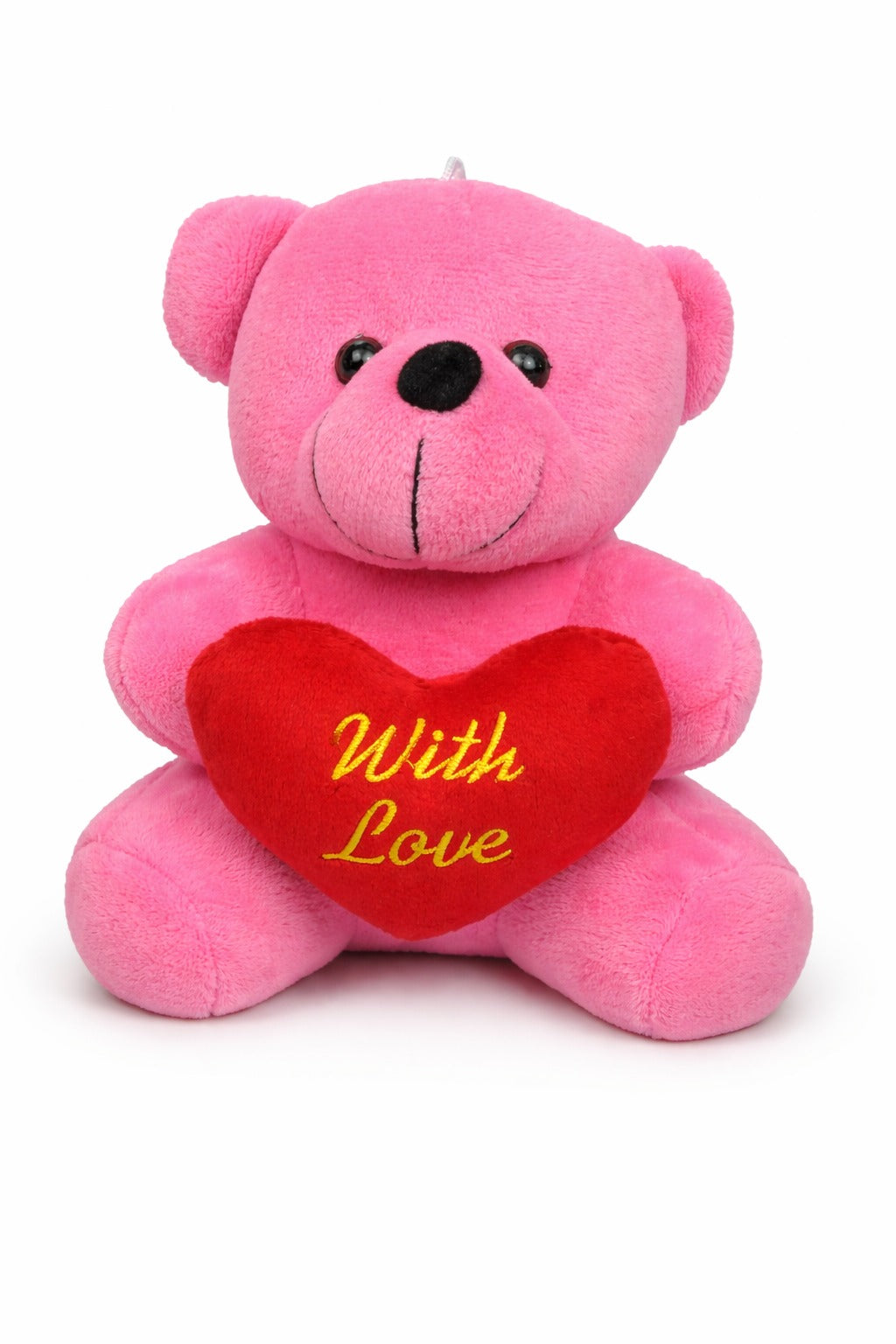 With Love Heart Pink Teddy Bear – Bakeworld Retails Pvt Ltd