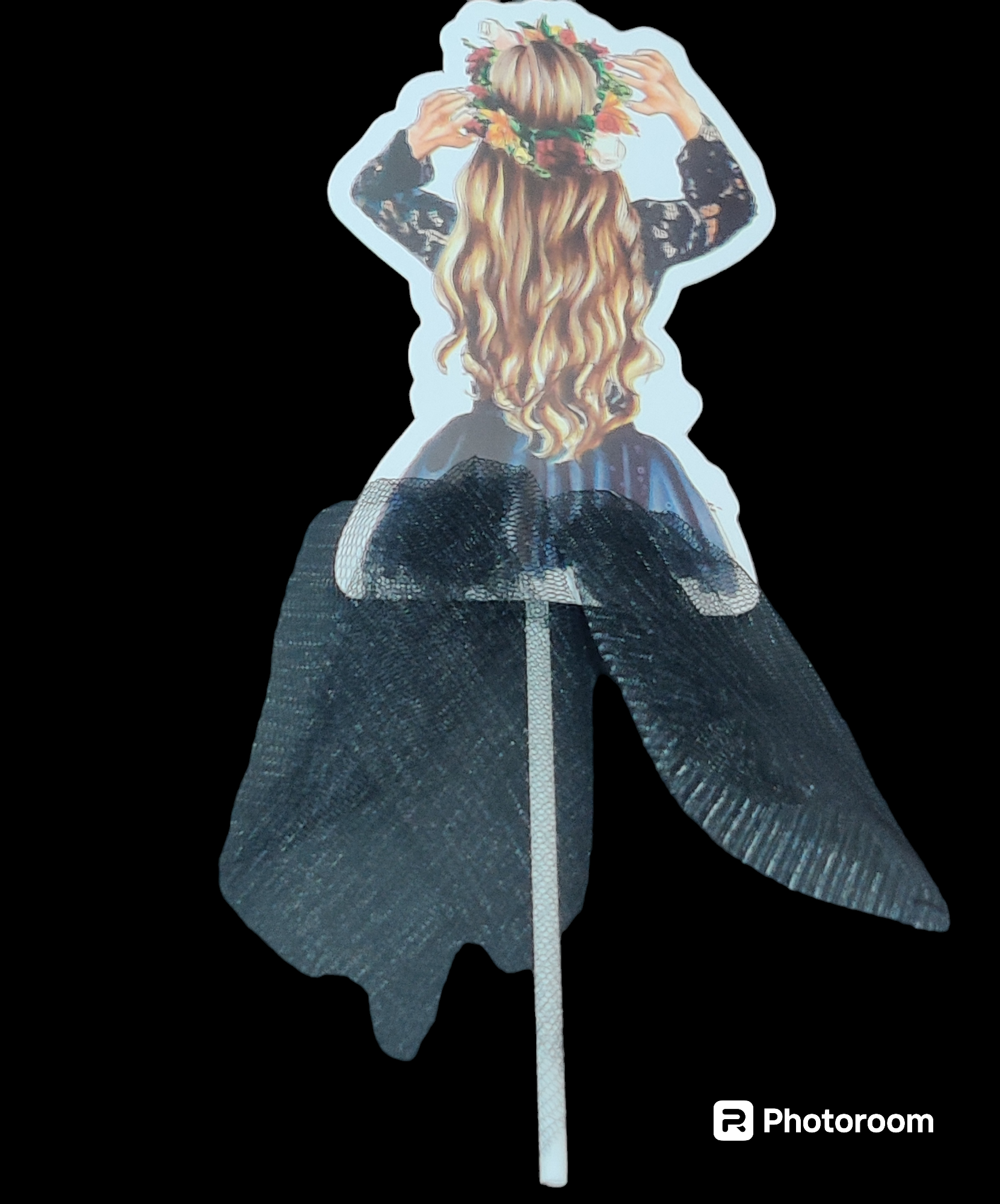 Princess back face theme topper Balck – Bakeworld Retails Pvt Ltd