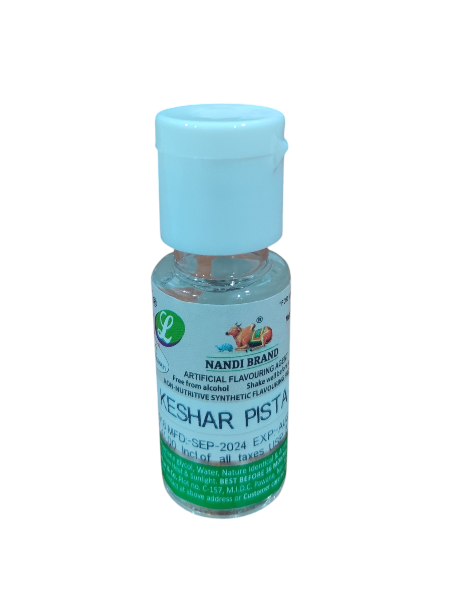 Nandi Keshar pista Essence 20 ml Water Based – Bakeworld Retails Pvt Ltd