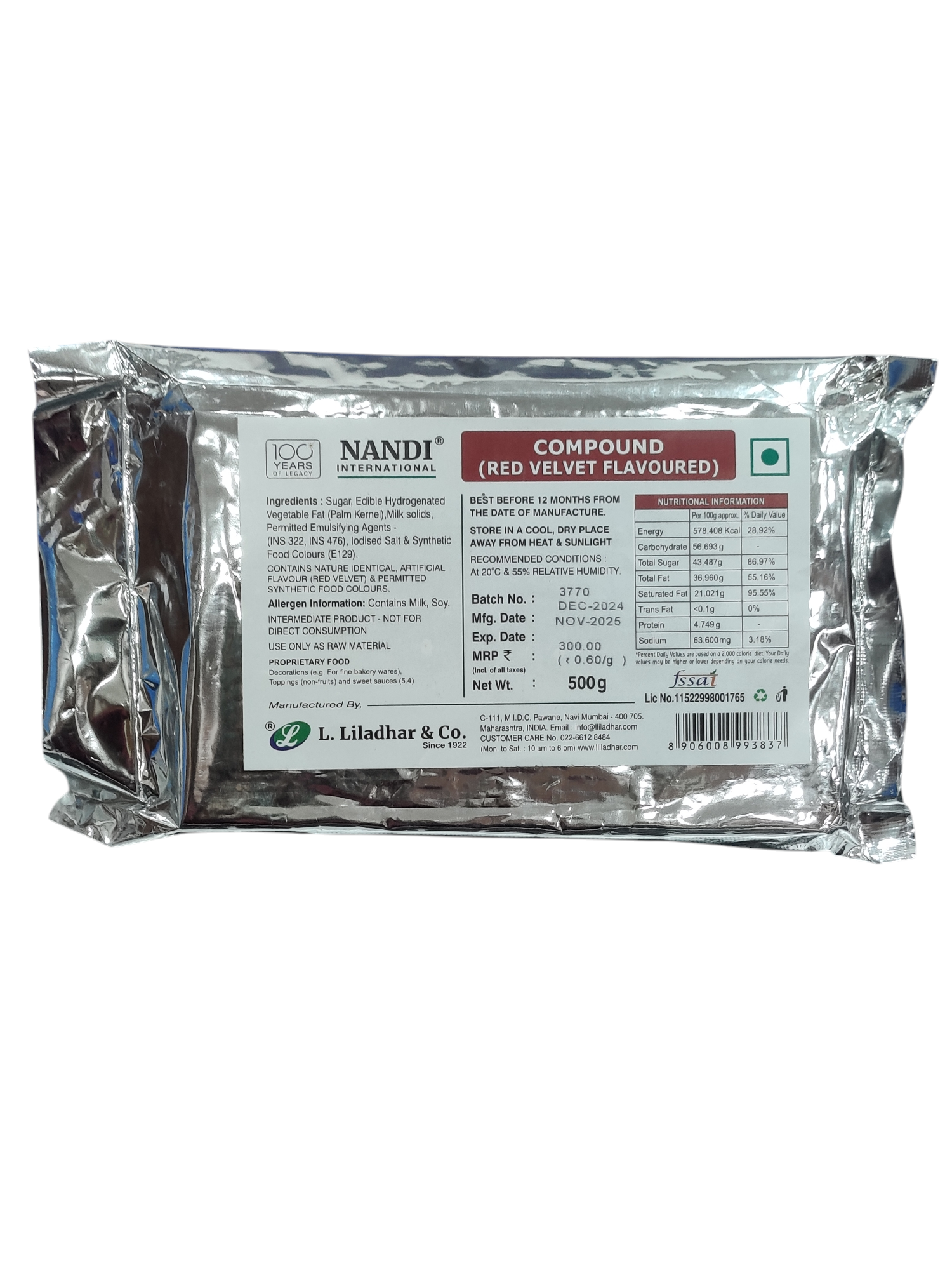 Nandi International Red Velvet Compound 500g – Bakeworld Retails Pvt Ltd