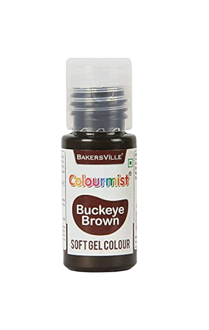 Bakersville Colourmist Buckeye Brown Soft Gel Colour 20g – Bakeworld ...