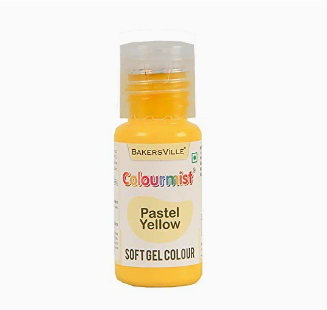 Bakersville colourmist Pastel Yellow Soft Gel Colour 20gm – Bakeworld ...