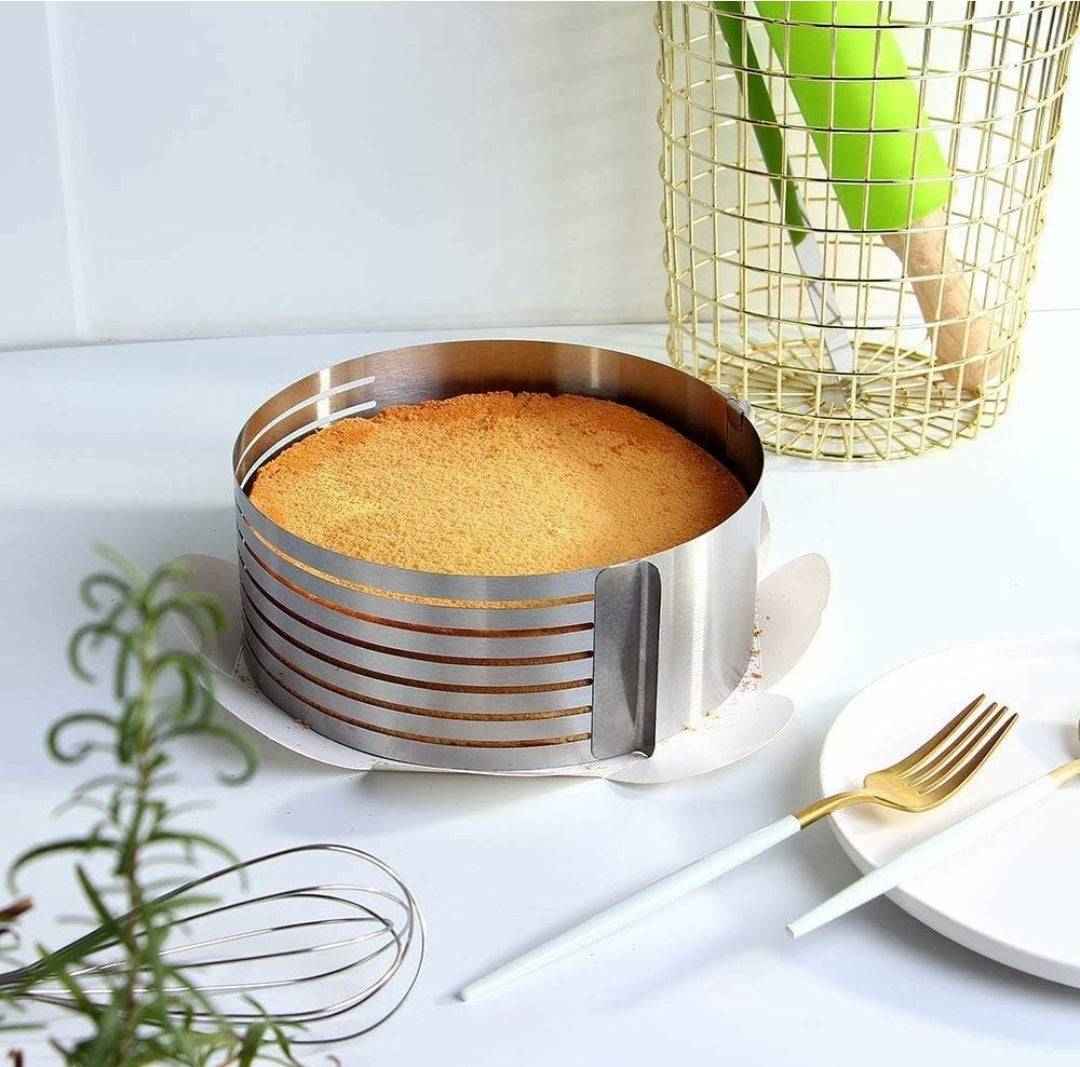 Cake Slicing Adjustable Cake Ring 7 layer cakecutter stainless steel ...
