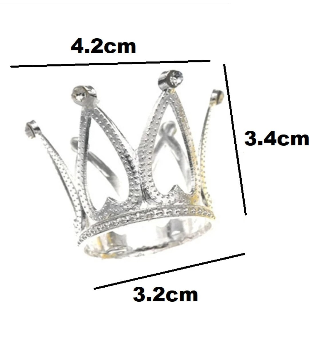 Silver Metal Mini Crown – Bakeworld Retails Pvt Ltd