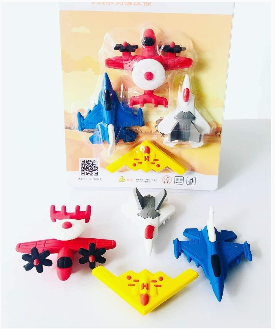 Aeroplane Eraser set of 4 – Bakeworld Retails Pvt Ltd