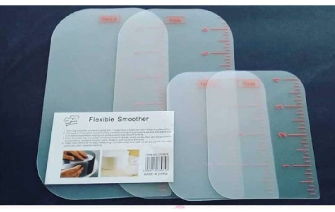 4pcs Flexible Cake Smoother for Icing – Bakeworld Retails Pvt Ltd