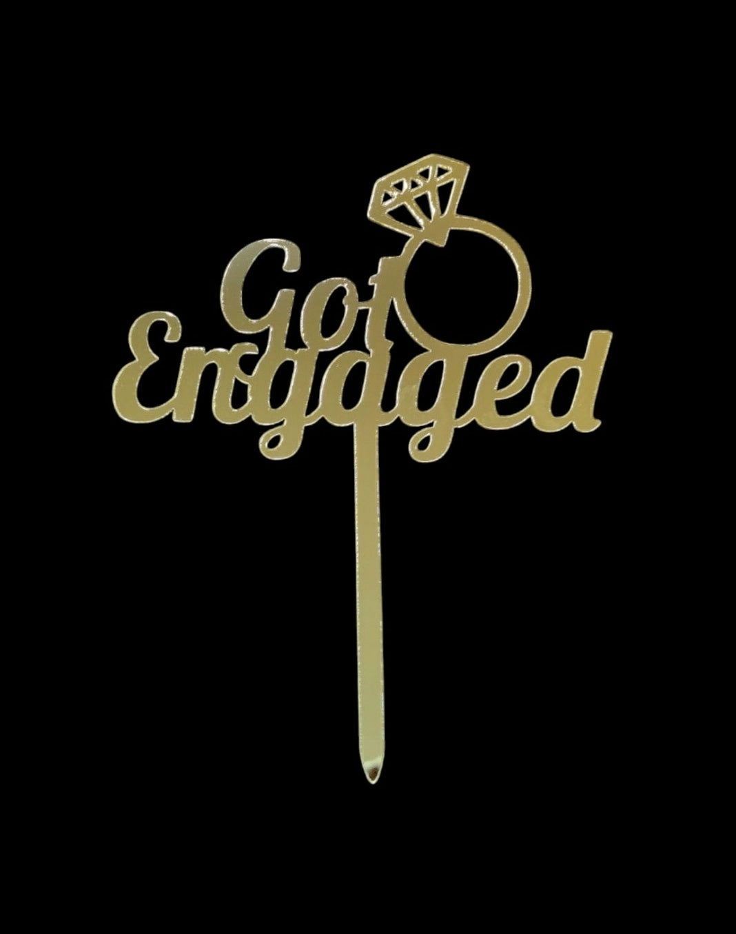 Economic Acrylic 5 inch Got Engaged Topper Pack Of 5 – Bakeworld ...