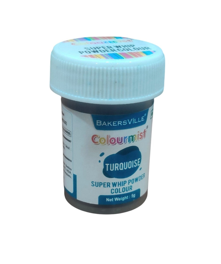 Bakersville Colourmist Turquoise Super whip powder colour 5g ...
