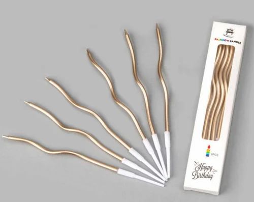 Twisty Copper long Stick Candle Pack of 6 – Bakeworld Retails Pvt Ltd