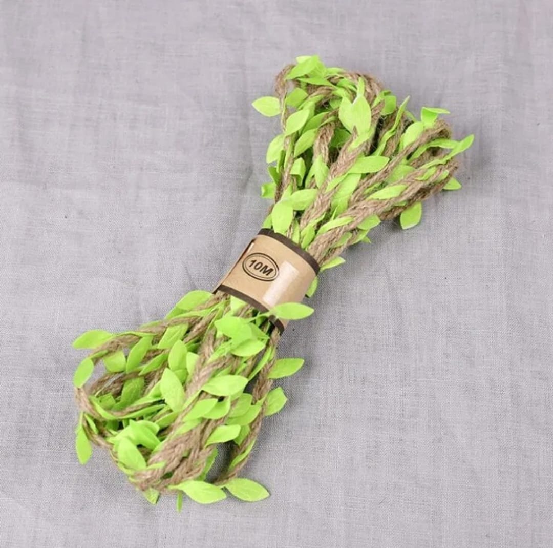 Leaf rope natural hessian jute tein rope burlap ribbon – Bakeworld ...