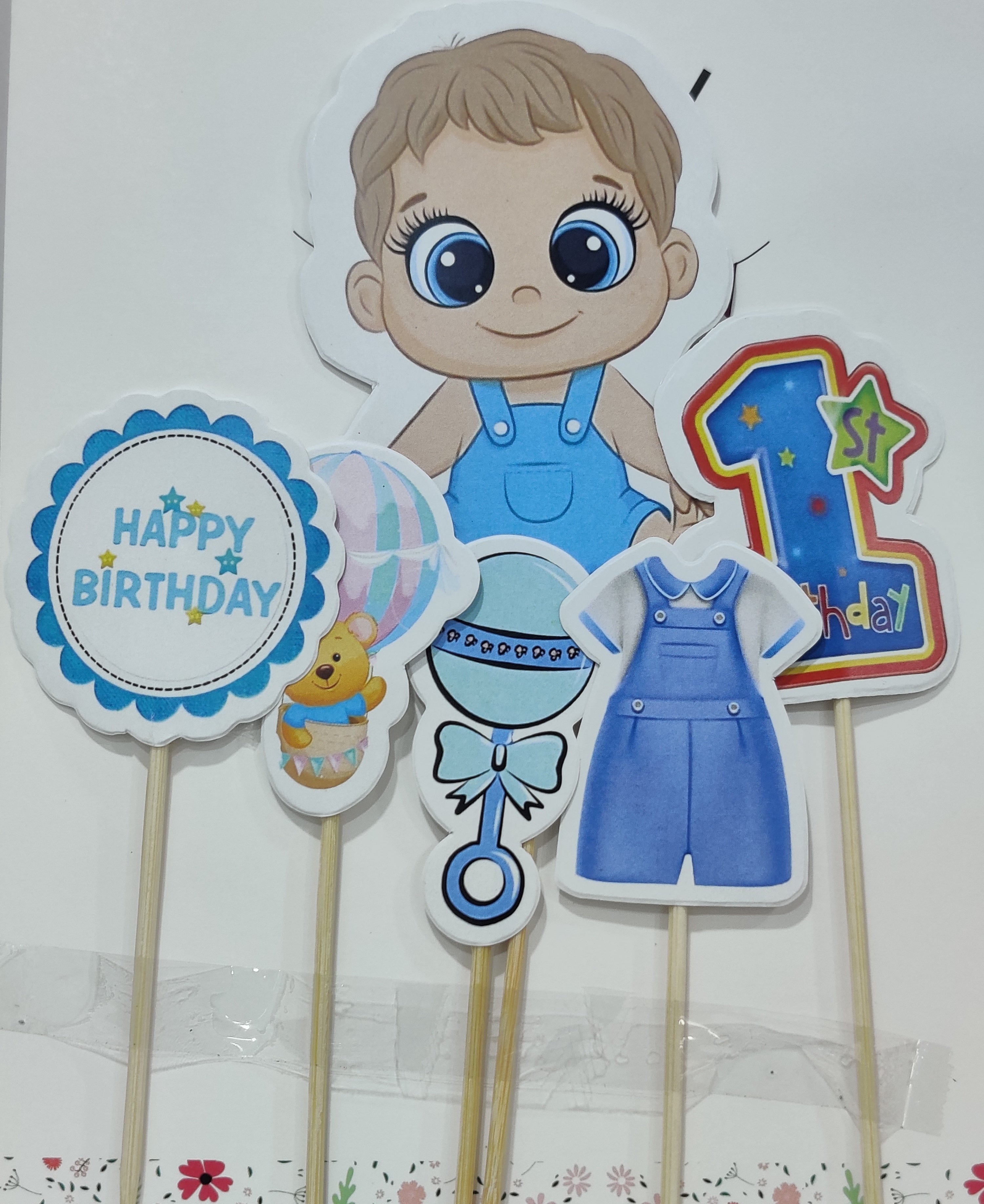 1st Birthday Boy Theme Topper – Bakeworld Retails Pvt Ltd