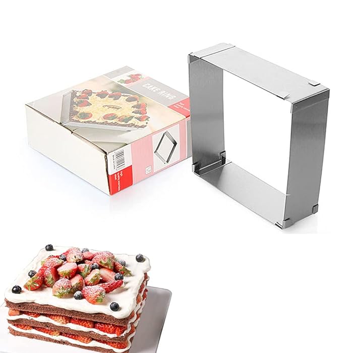 Square Cake mould Stainless - Steel 6 inch - 11 inch – Bakeworld ...