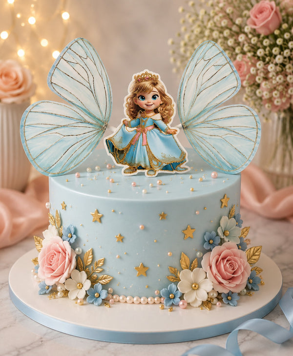 Princess butterfly Theme Topper (2 wings 1 princess) – Bakeworld ...