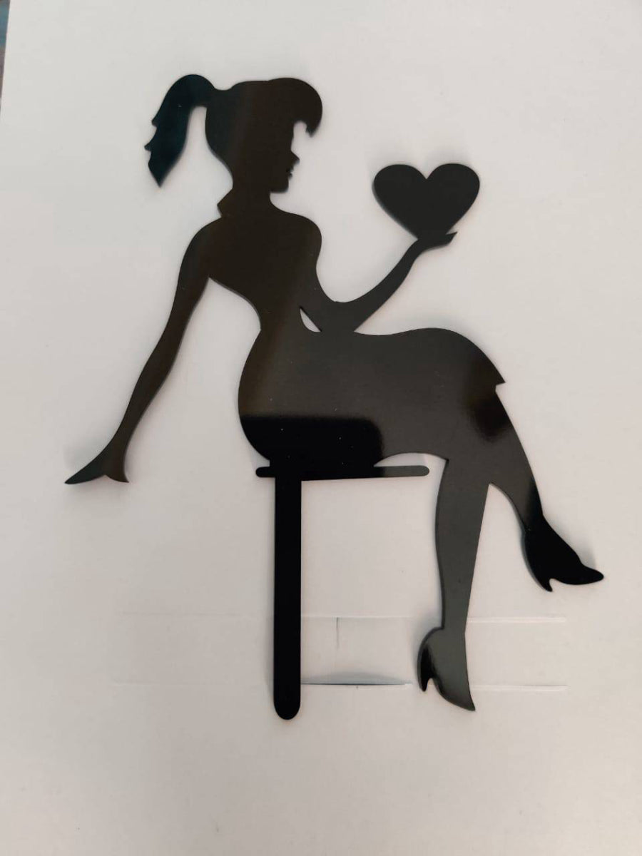 seating Lady Cake Topper – Bakeworld Retails Pvt Ltd