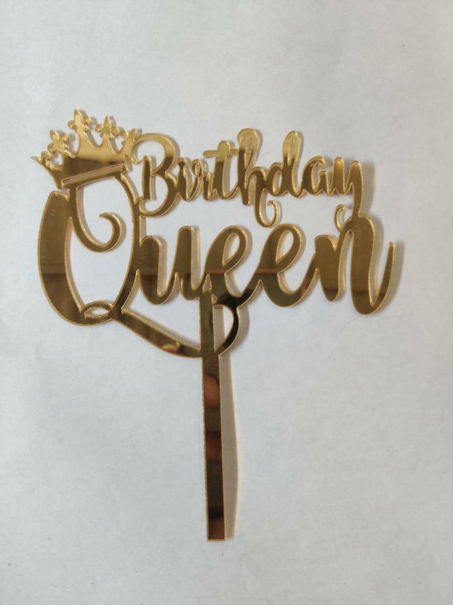 Birthday queen Acrylic cake Topper – Bakeworld Retails Pvt Ltd