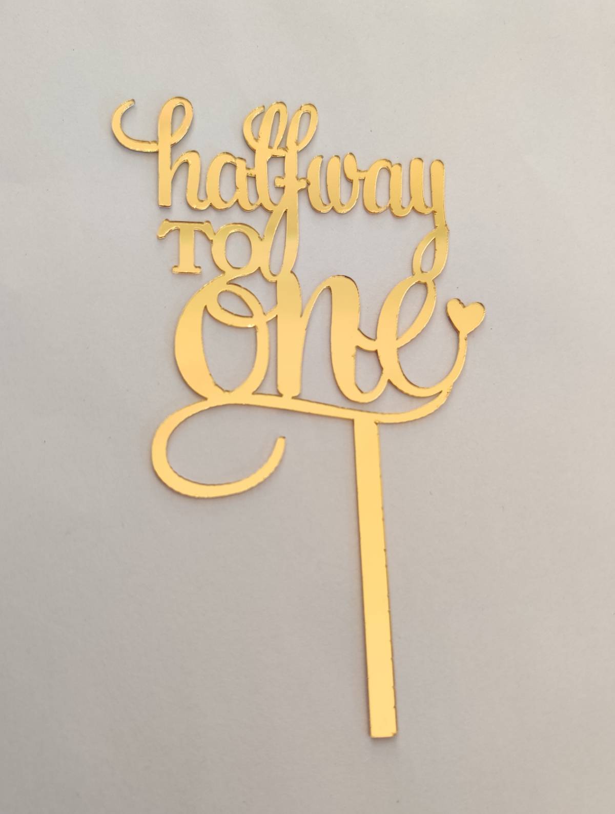 Acrylic Halfway To One Cake Topper – Bakeworld Retails Pvt Ltd