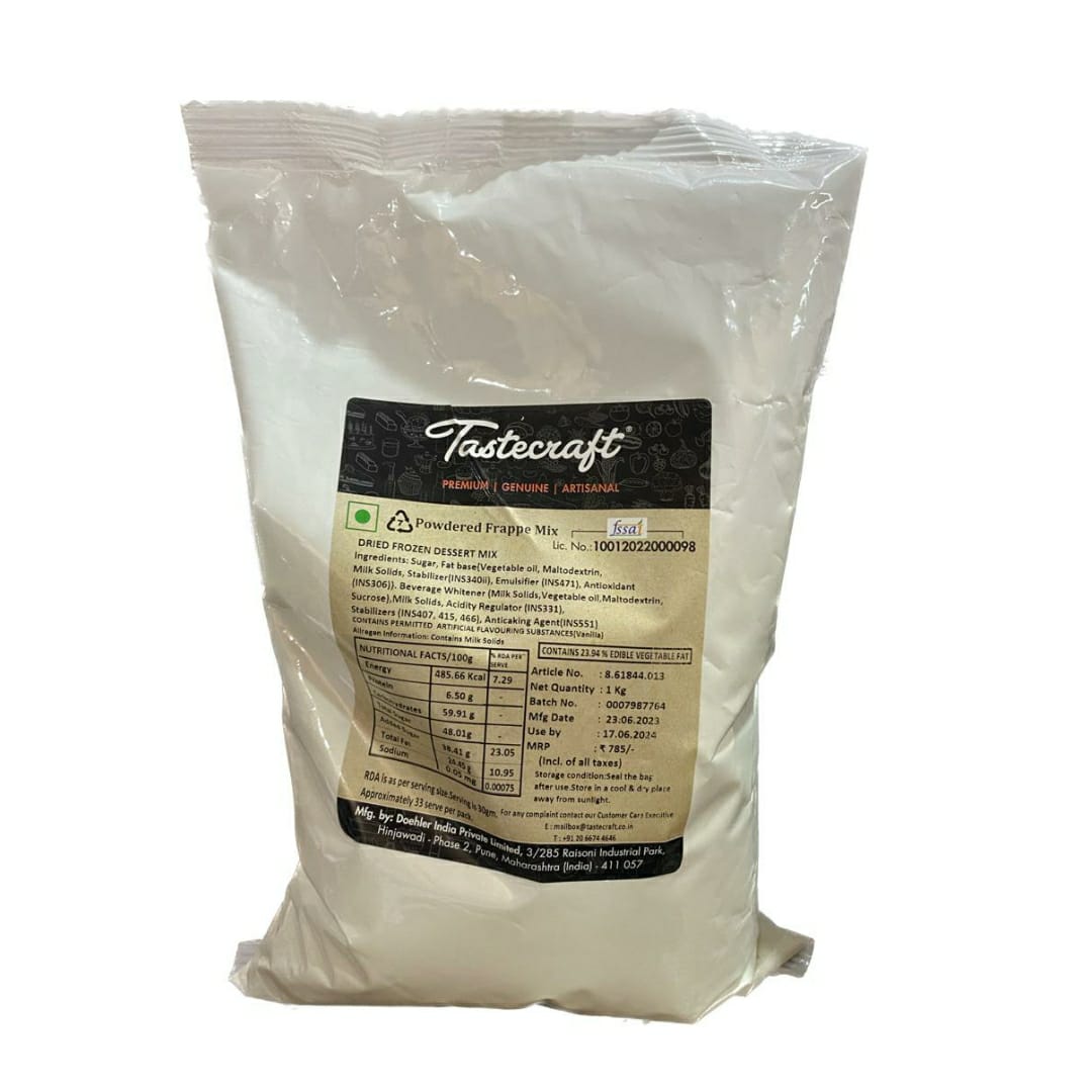 Tastecraft Powdered Frappe Mix 1 kg – Bakeworld Retails Pvt Ltd